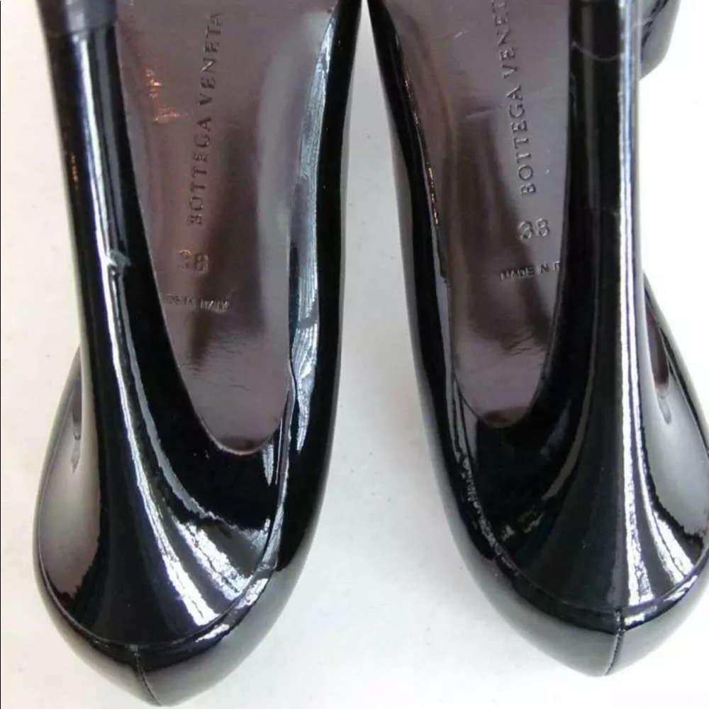 Bottega Veneta Black Patent D’orsay Heels - Gem